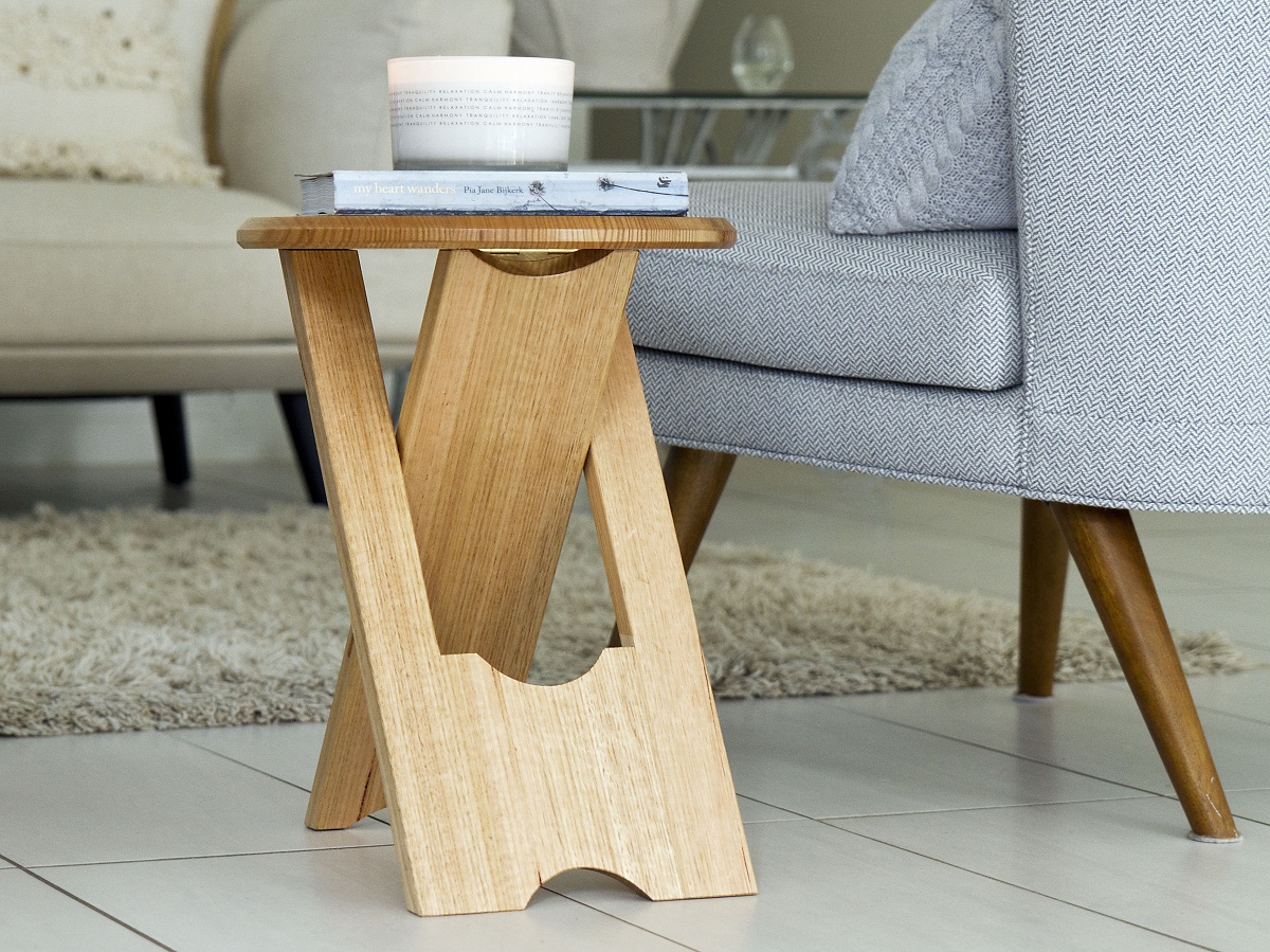 Handcrafted Victorian ash Lob Up Stool | ASH